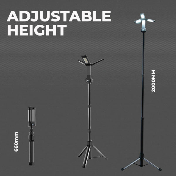 LED CAMP LIGHT STAND | PORTABLE, WIRELESS, ADJUSTABLE & DETACHABLE | A ...