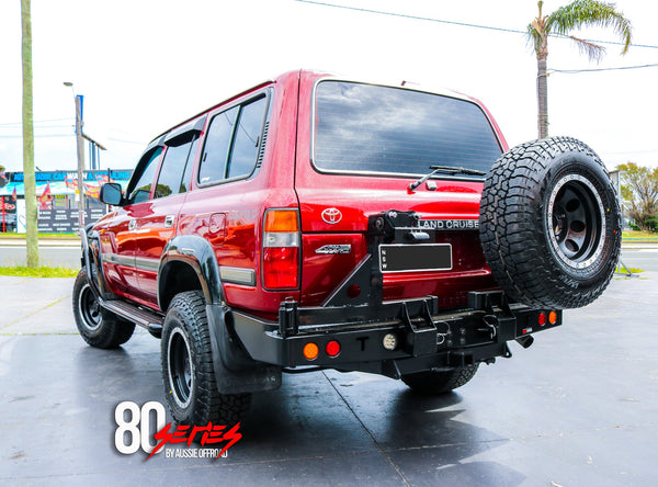 80 Series Rear Bar Wheel Carrier - Rockarmor 4x4 – Rockarmor Northern NSW